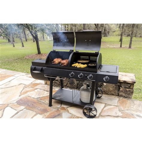Oklahoma Joes Longhorn Combo Smoker 3 Burner Liquid Propane Gas