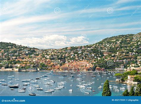 View Of Luxury Resort French Riviera Mediterranean Sea Stock Image