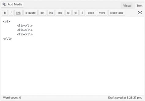 una mirada más profunda al editor de texto de wordpress