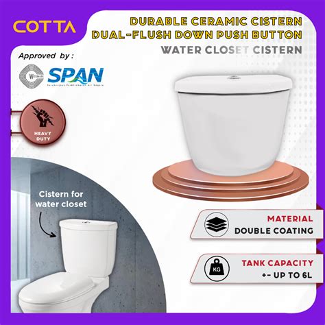 Cotta Ceramic Cistern And Fitting For Water Tank Complete Set Ceramic Water Closet Push Button