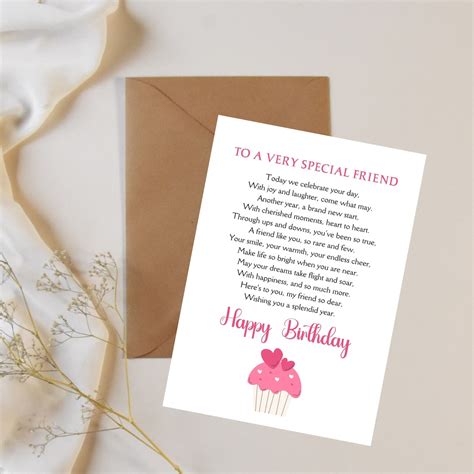 To A Very Special Friend Birthday Wishes Friend Birthday Card