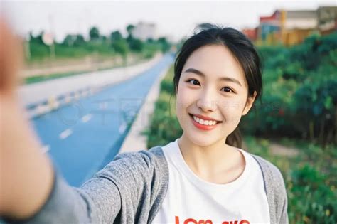 简约风格ai数字艺术 自拍简约风格成年女性微笑自拍白色t恤灰色开衫人像照片 Ai人像免费下载 Png格式 1024像素 编号72463226 千图网