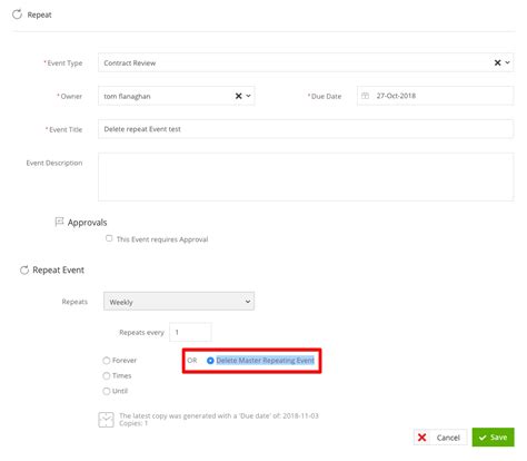How To Delete Repeat Events