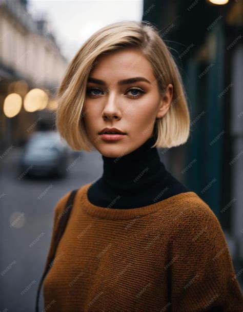 Premium Photo Beautiful Fashion Models Blonde Clear Eyes Black