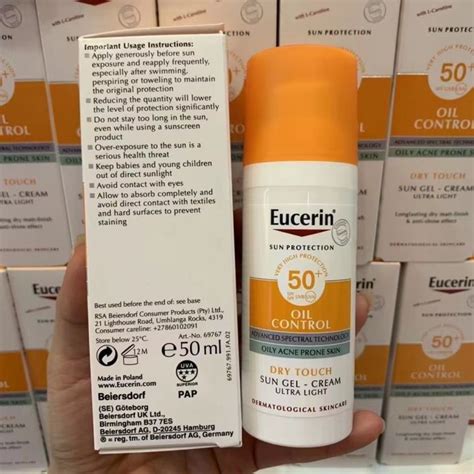 Eucerin Sun Dry Touch Oil Control Face Spf50 50ml ยูเซอรีน ซันดราย ทัช ควบคุมความมัน กันแดด