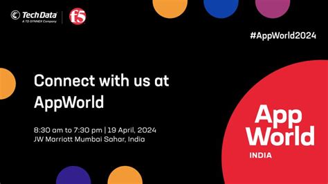 Tech Data Apac On Linkedin Appworld2024 Techdataindia