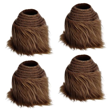 4x Faux Fabric Artificial Fabric Patches Costume Soft Diy Shaggy Fabric