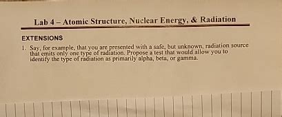 Solved Lab Atomic Structure Nuclear Energy Chegg Com