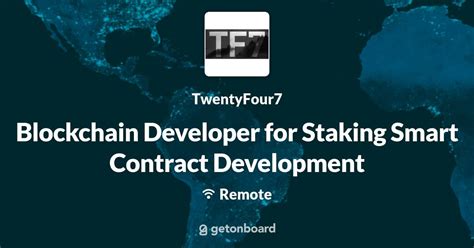 blockchain developer for staking smart contract development at