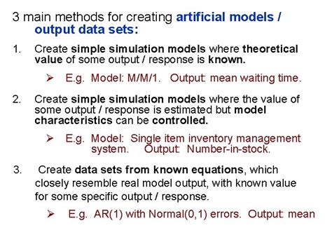 Classification Of Discrete Event Simulation Models And Output