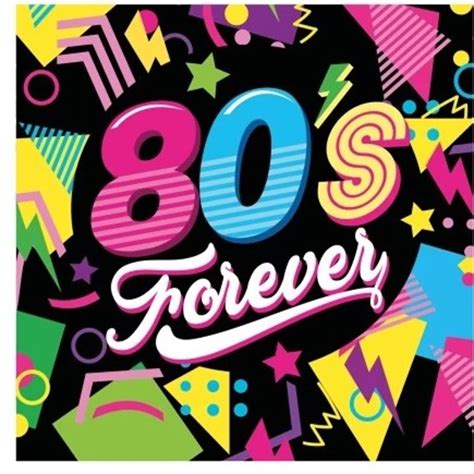 Ubrousky papírové 80. léta 33 x 33 cm 20 ks - MojeParty.cz