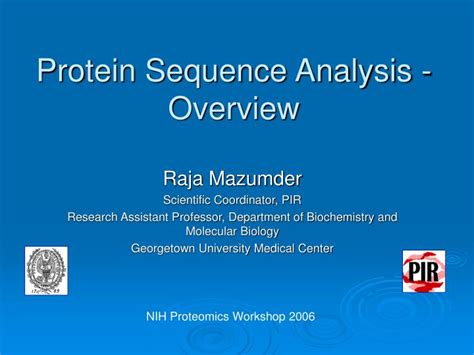 PPT Protein Sequence Analysis Overview PowerPoint Presentation Free Download ID