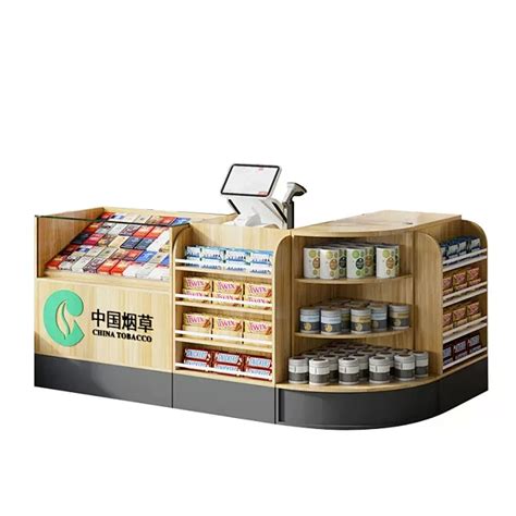 便利店超市收银台母婴店药店柜台店铺转角烟酒柜小型吧台玻璃烟柜 天猫 花瓣网