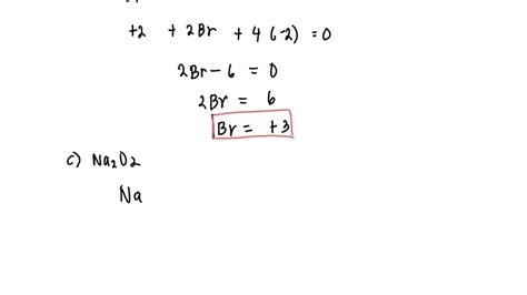 Solved Determine The Oxidation Number Of Each Of The Elements That Are