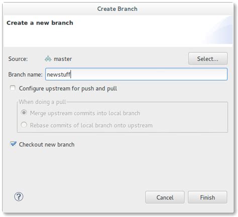 Git Create A New Remote Branch With Egit Stack Overflow