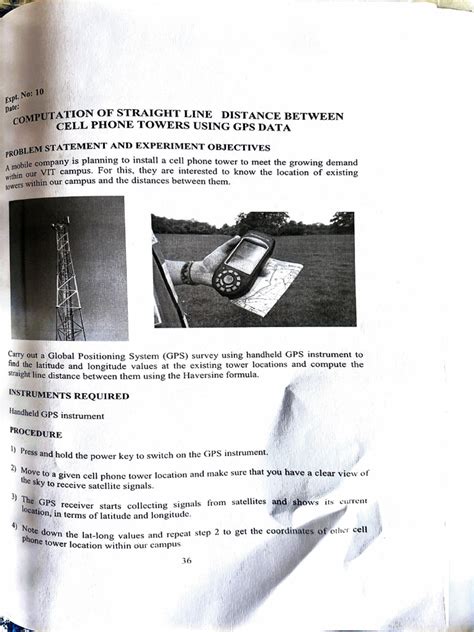 Computation Distance Bw Cell Towers Using Gps 21bcl0111 Pdf Geodesy Wireless