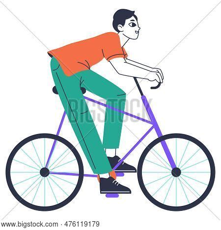 Man On Bicycle Vector Images Illustrations Vectors Free Bigstock