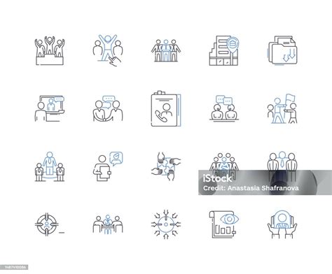 Revenue Initiative Line Icons Collection Growth Strategy Sales Investment Innovation Marketing