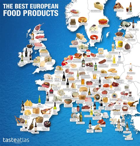 The best European food products : r/MapPorn