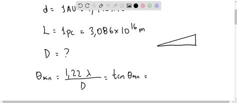 Solved What Diameter Telescope Is Needed To Resolve The Separation Between An Earth Like Planet