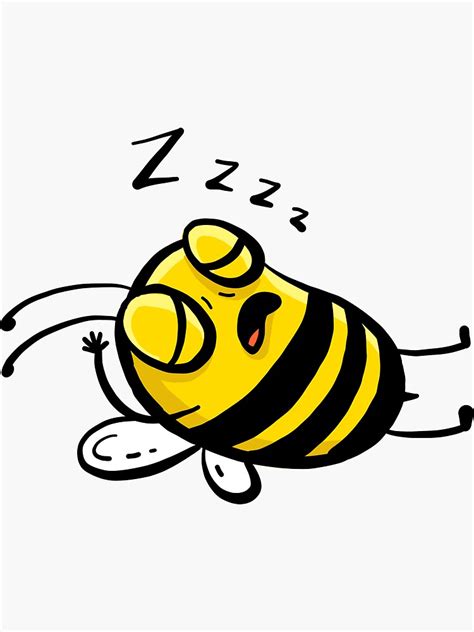 Lazy Bee Sticker By Pictochix Redbubble