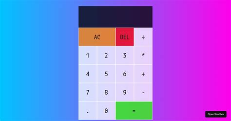 Calculator With React Codesandbox
