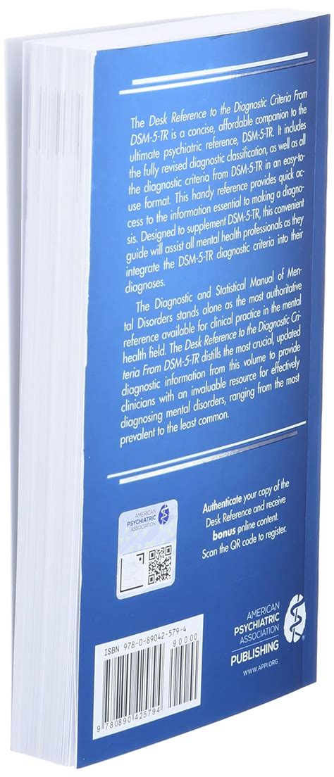 Desk Reference To The Diagnostic Criteria From Dsm 5 Tr Megatexts Phils
