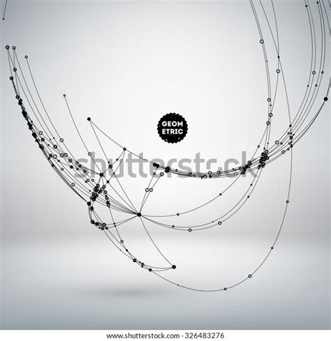 Abstract Background Dots Array Lines Connection 库存矢量图（免版税）326483276