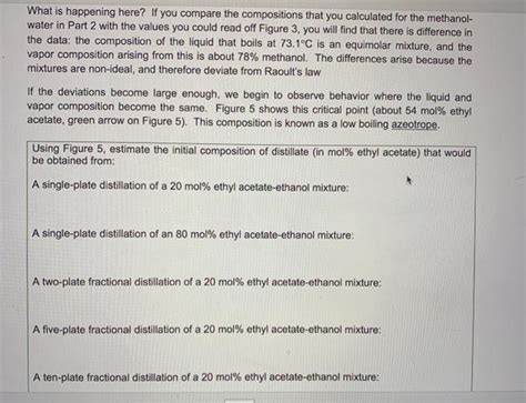 Solved Boiling Point Composition Curve Ethyl Acetate