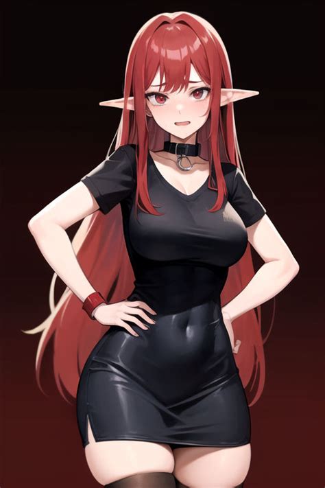 Elf Girl Red Style By Vvellx On Deviantart
