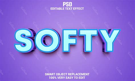 Effet De Texte Doux Fichier Psd Photoshop Premium
