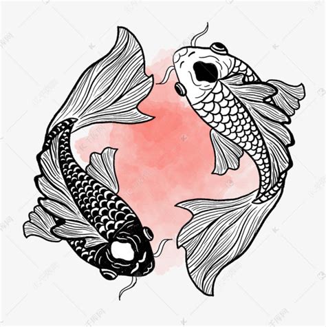 手绘日本锦鲤素材图片免费下载 千库网