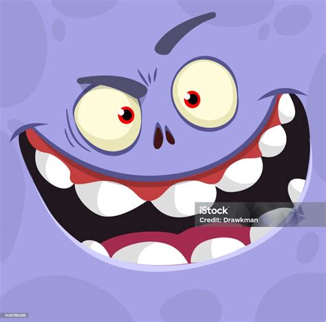 재미있는 만화 괴물 얼굴 귀엽고 행복한 괴물 표현의 그림 할로윈 디자인 파티 장식에 좋습니다 귀신에 대한 스톡 벡터 아트 및 기타 이미지 Istock