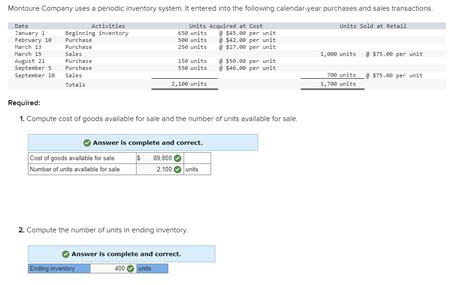 solved 1 compute cost of goods available for sale and the