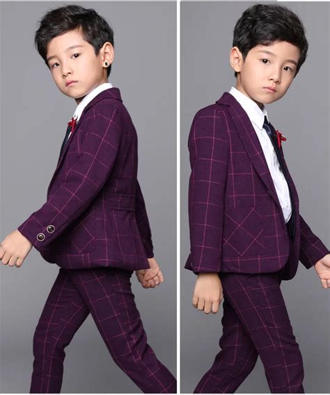 Деловой костюм смокинг для мальчиков 3 цвета детский весенне зимний однотонный Свадебный