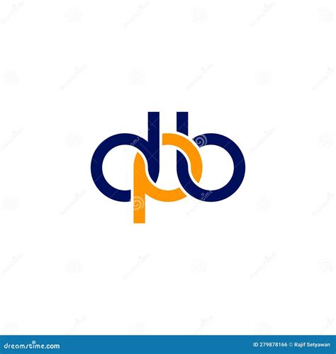 Linked Letters Dpb Monogram Logo Design Stock Vector Illustration Of