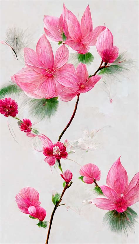 国风 毛笔画 海棠 全部作品 素材集市