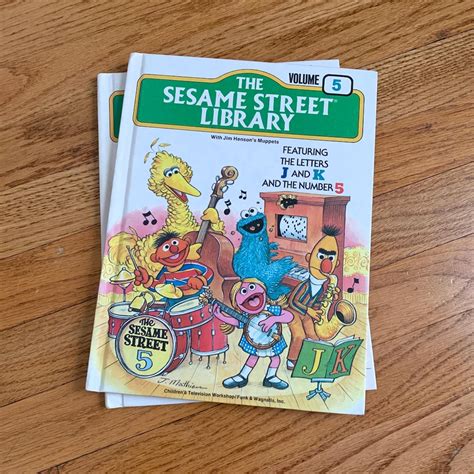 1978 Sesame Street Library Volume 5 Letters J K And Number 5