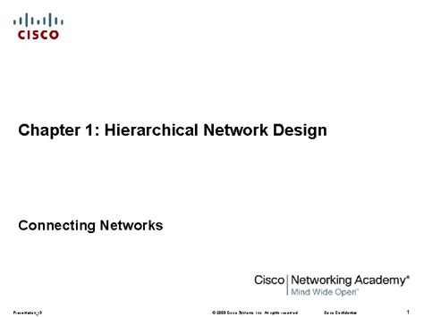 Chapter 1 Hierarchical Network Design Connecting Networks Presentationid
