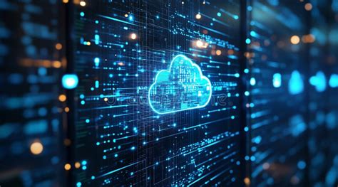 Exploring The Digital Cloud Networking With Advanced Technology And Connectivity Stock Image