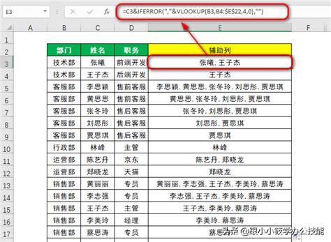 Vlookup还能这么玩！相同部门的姓名汇总到一个单元格，如此简单 正数办公