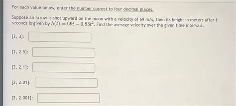 Solved For Each Value Below Enter The Number Correct To Chegg Com