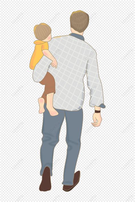 Мужчина держит ребенка на руках рисунок