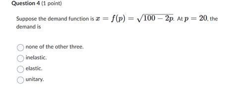 Solved Suppose The Demand Function Is X F P P At Chegg