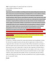Example Lab Report F Docx Title Ecological Impacts Of A Natural
