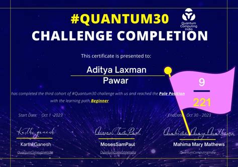 I Completed My Quantum Computing 30 Days Challenge With Pole Position With The Learning Path