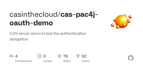 GitHub Casinthecloud Cas Pac4j Oauth Demo CAS Server Demo To Test The Authentication Delegation