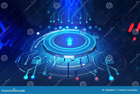 Security Online Data Protection Digital Key And Identification Stock Illustration