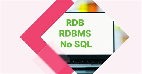 개념 콕 Rdb Rdbms Nosql 내일배움캠프 블로그