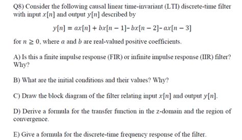 q8 consider the following causal linear time invariant lti discrete